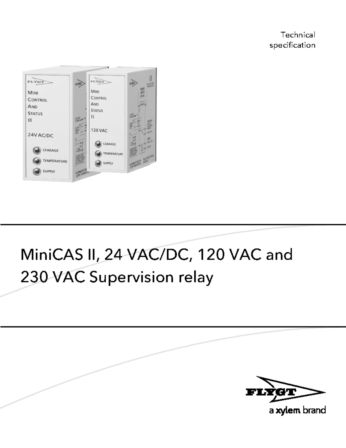 8 Relé Monitorización Bomba Flygt Minicas II - MiniCAS II, 24 VAC/DC ...