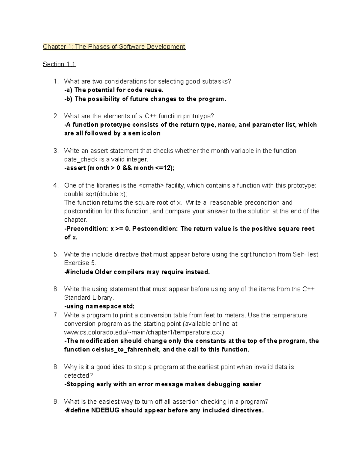 practice CS116 ch1.1 - Chapter 1: The Phases of Software Development ...