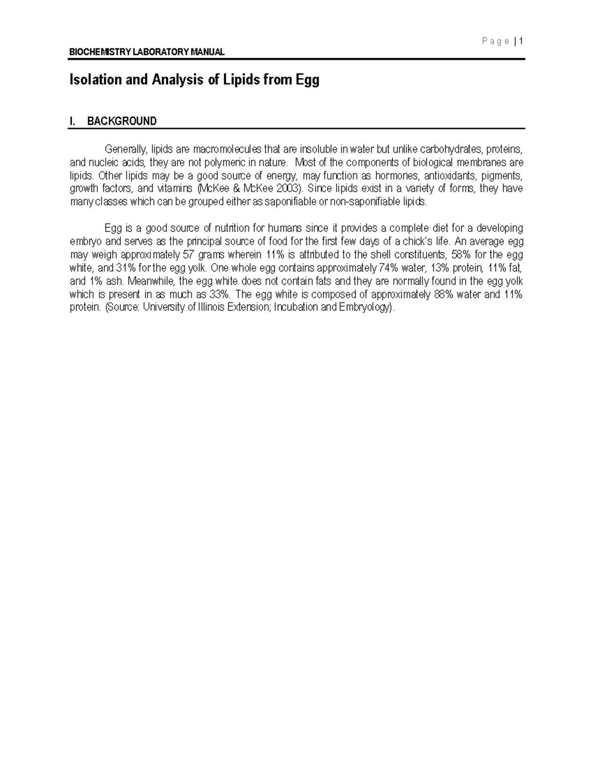 3 Lipids (Folch Method) - BIOCHEMISTRY LABORATORY MANUAL Isolation and ...