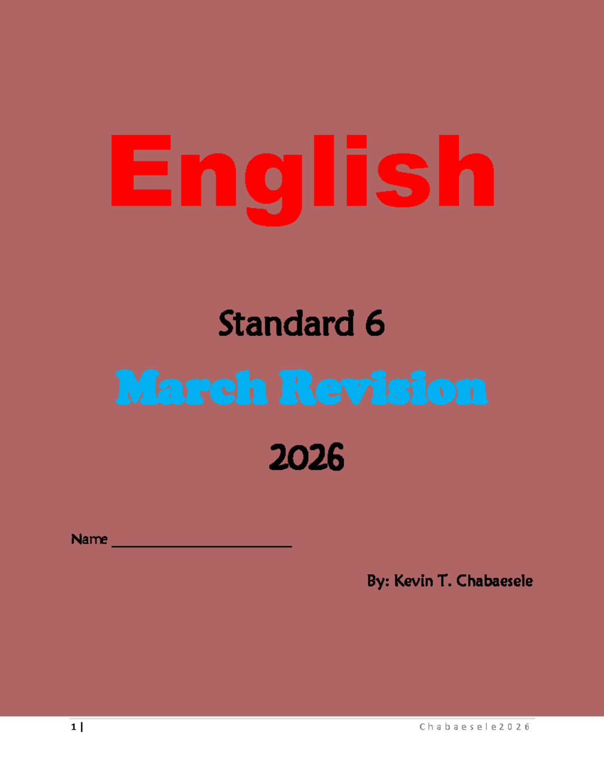English Standard 6 March Revision 2026 - Practice Questions and Answers ...