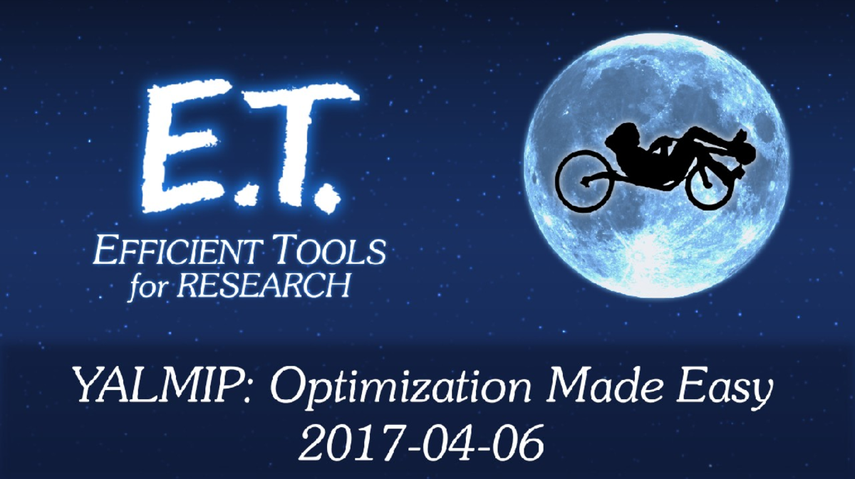 01 ETS YALMIP Optimization Tool Overview and Features - Studocu