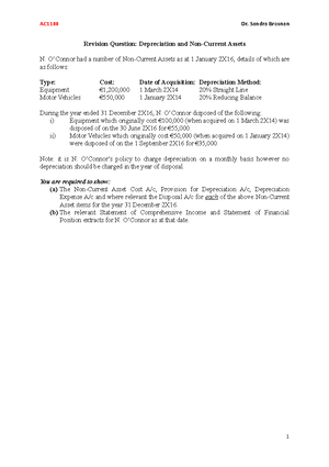 Format OF SOCI AND SOFP FOR A SOLE Trader - AC1100 Dr. Sandra Brosnan ...