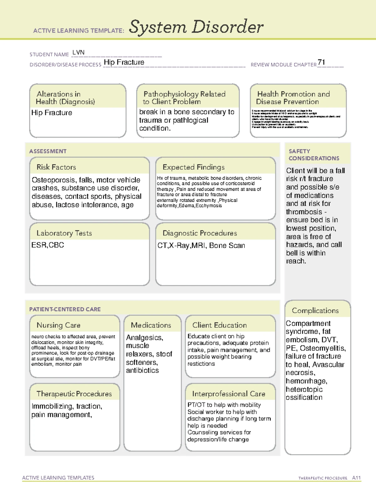 System disorder Dehydration - ACTIVE LEARNING TEMPLATES THERAPEUTIC ...