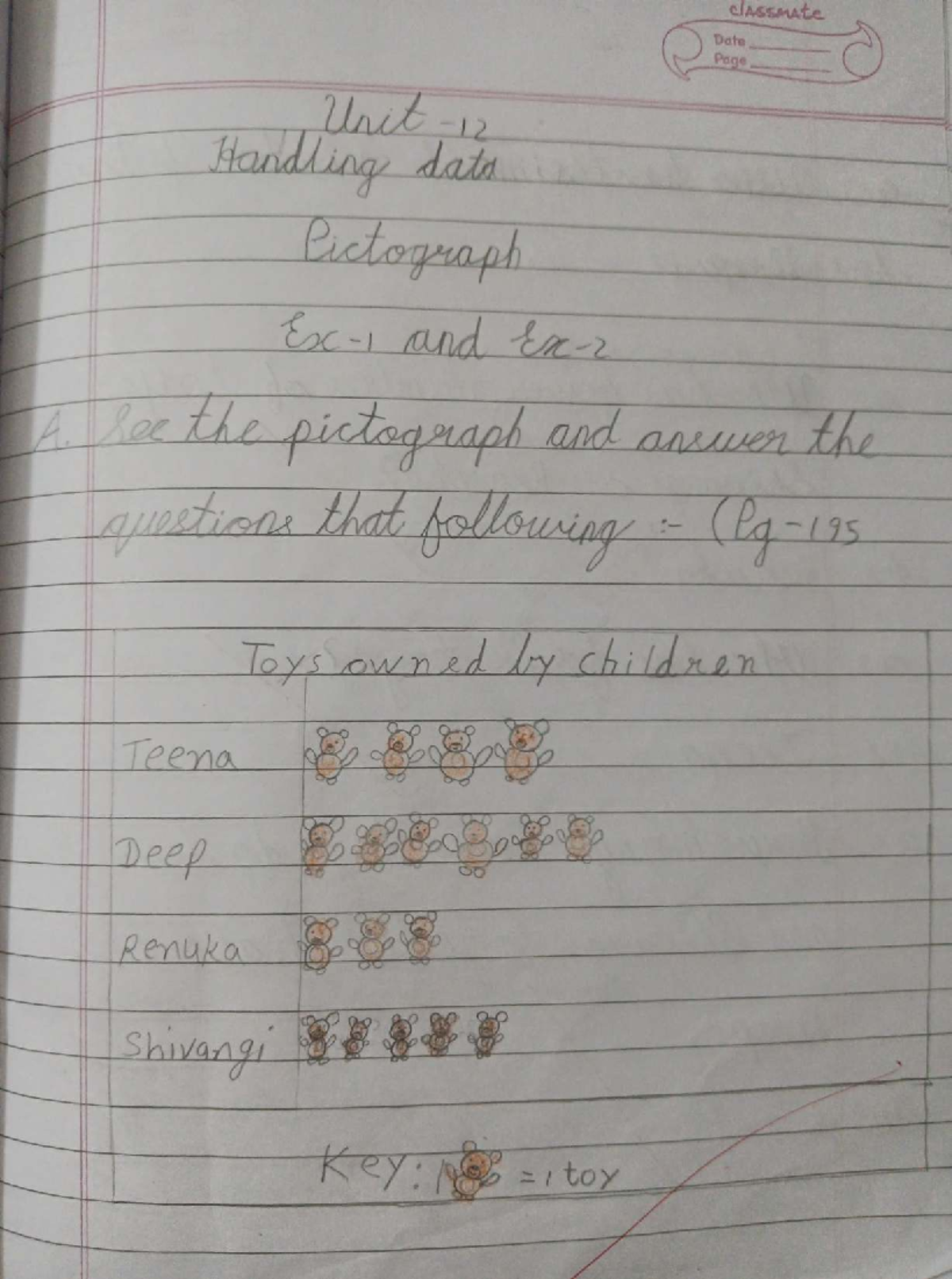 Unit 12 Handling Data - Pictographs and Bar Graph Analysis - Studocu