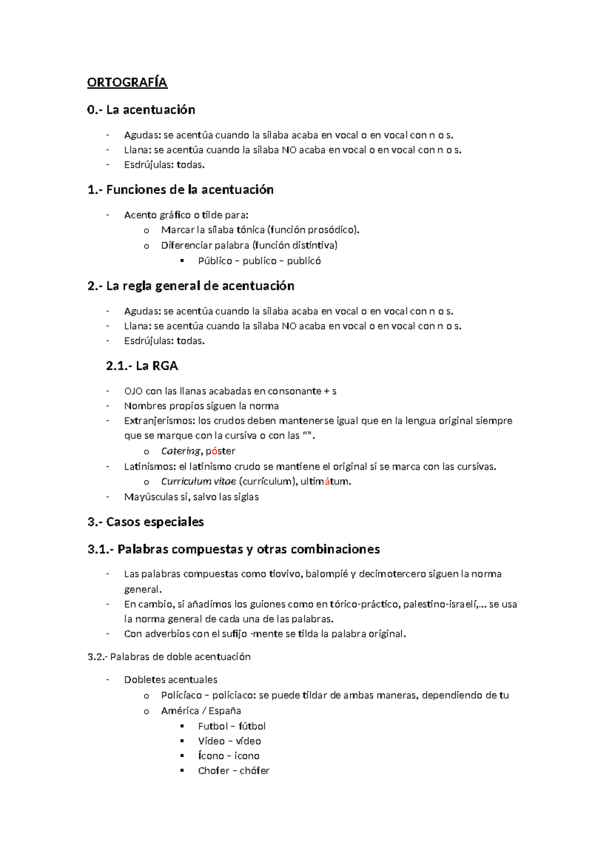 ORTO 101: Reglas de Acentuación en Español y Ejemplos - Studocu