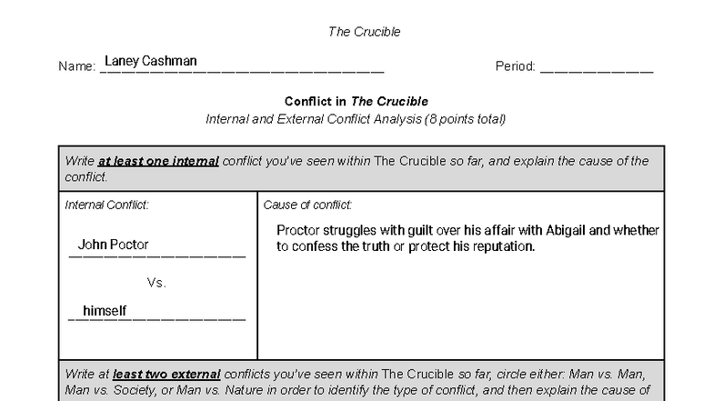 Annotated-Conflict%20in%20The%20Crucible%20Worksheet%2021 - The ...