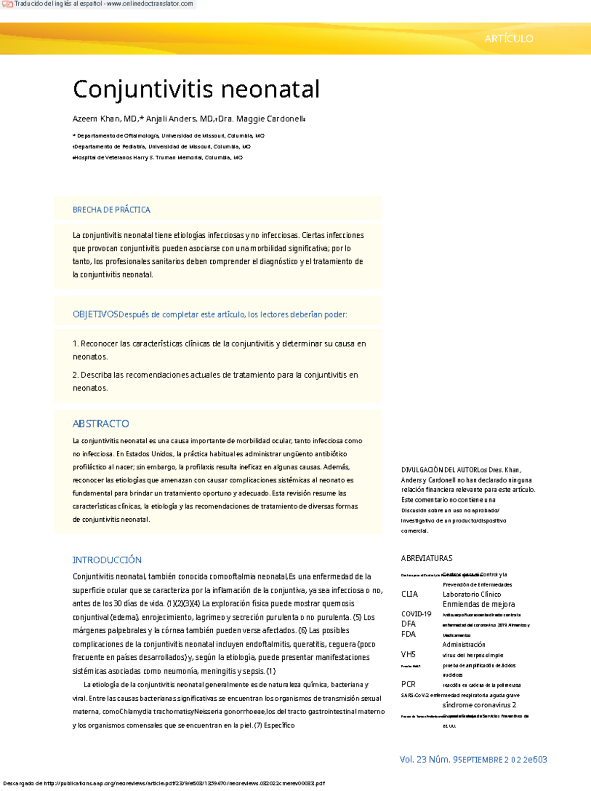 Conjuntivitis Neonatal: Diagnóstico y Tratamiento (MED 101) - Studocu
