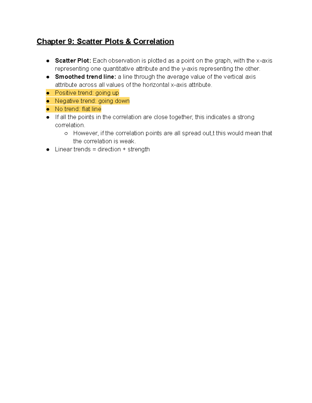 Chapter 9: Scatter Plots & Correlation - Studocu