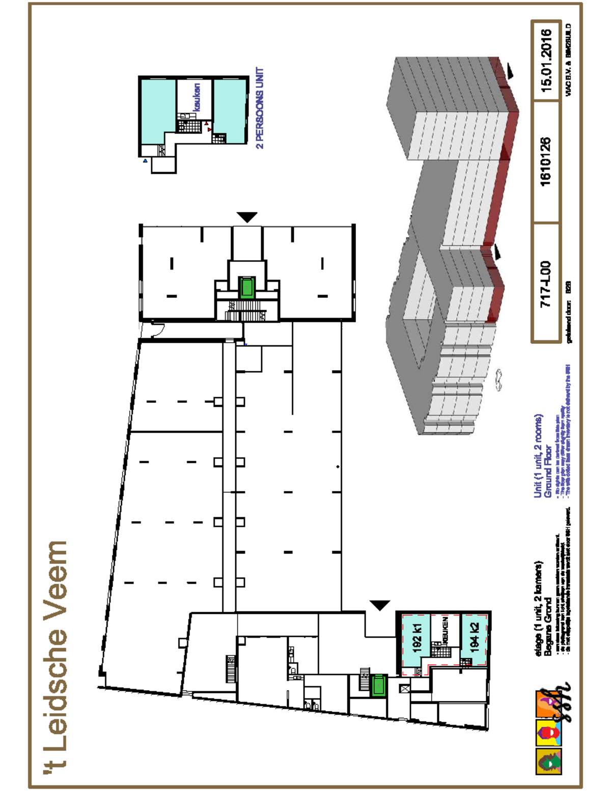Leidsche Veem Keuken 2 Persoons Unit X 192 K1 & K2 Plattegrond - Studocu