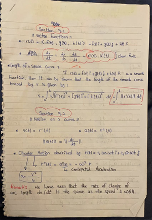 Vector Calculus Notes: Scalars, Vectors, and Projections (71) - Studocu