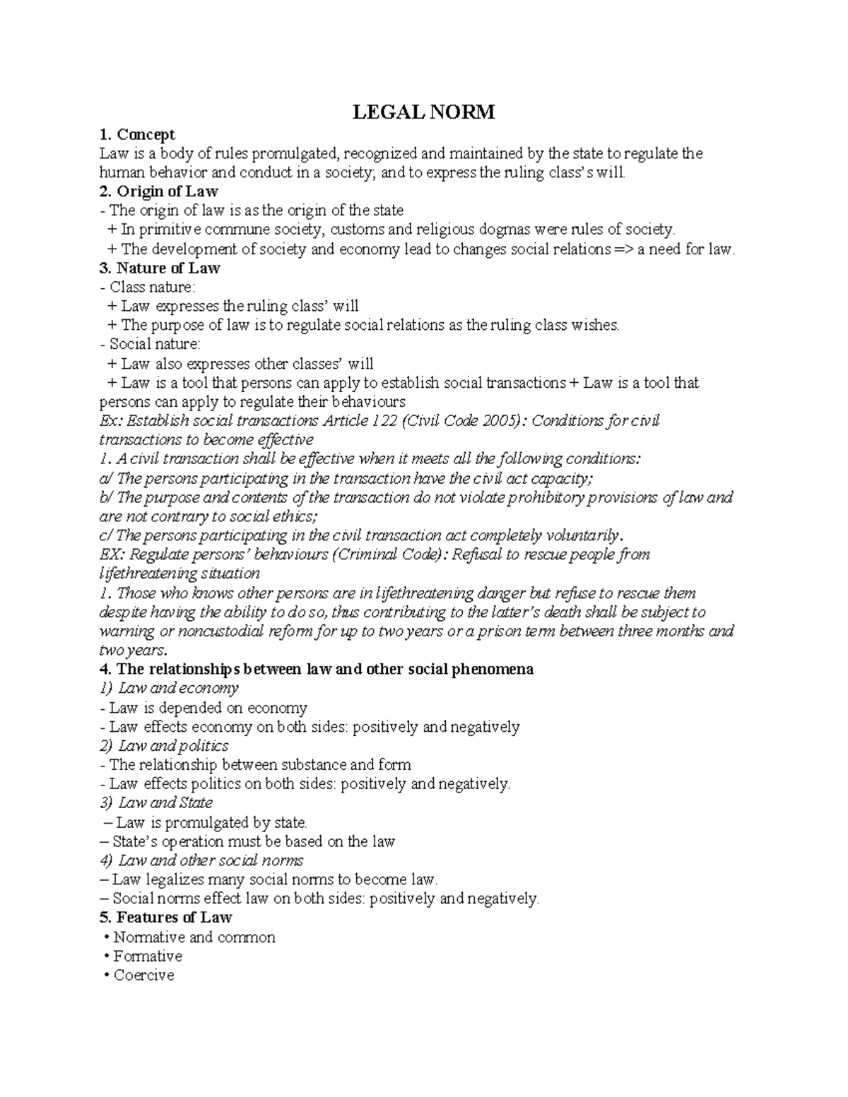 Legal Norms: Concepts, Features, and Functions Explained (LAW101) - Studocu