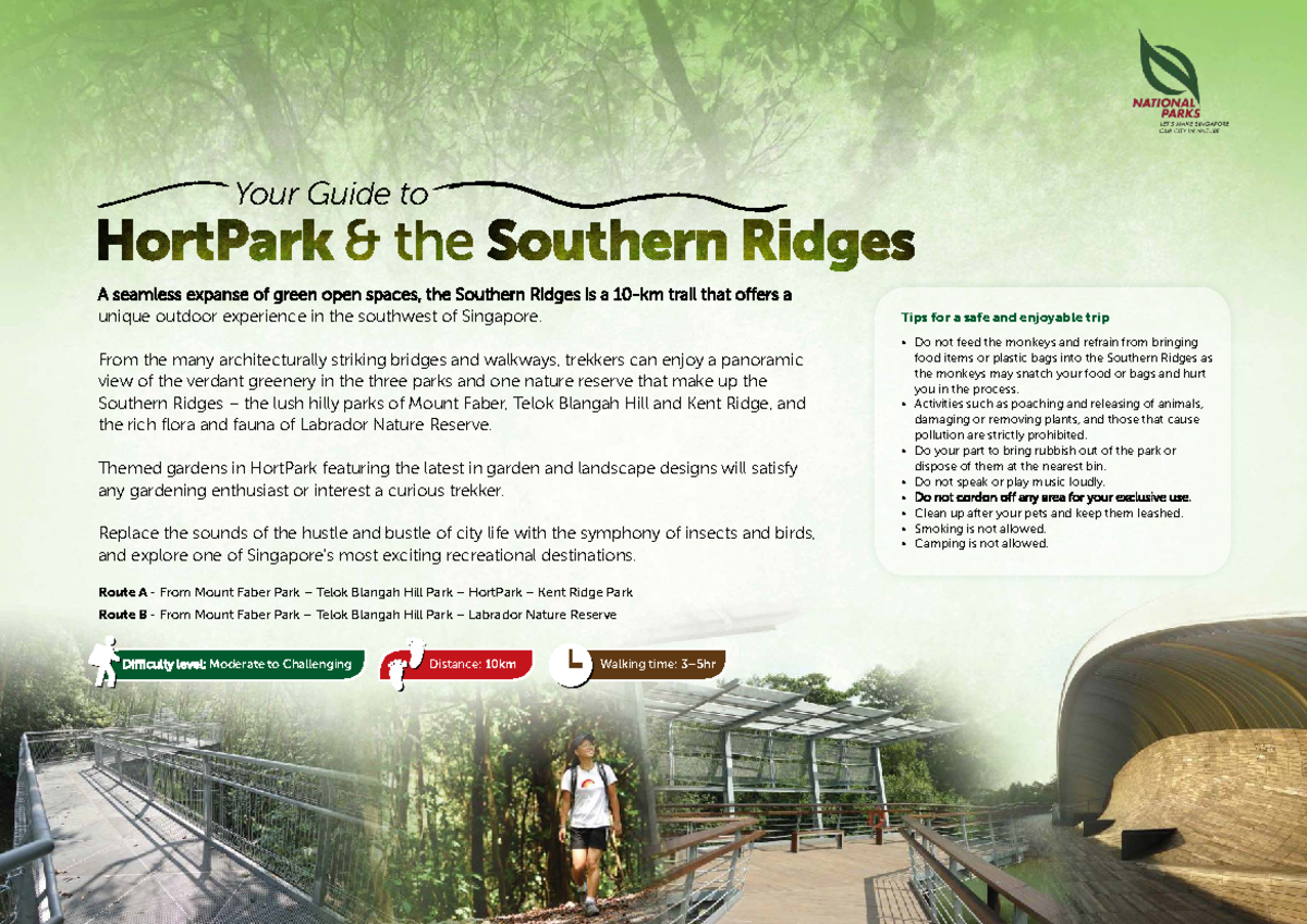 HortPark Southern Ridges DIY Walk: A Guide to Scenic Trails - Studocu