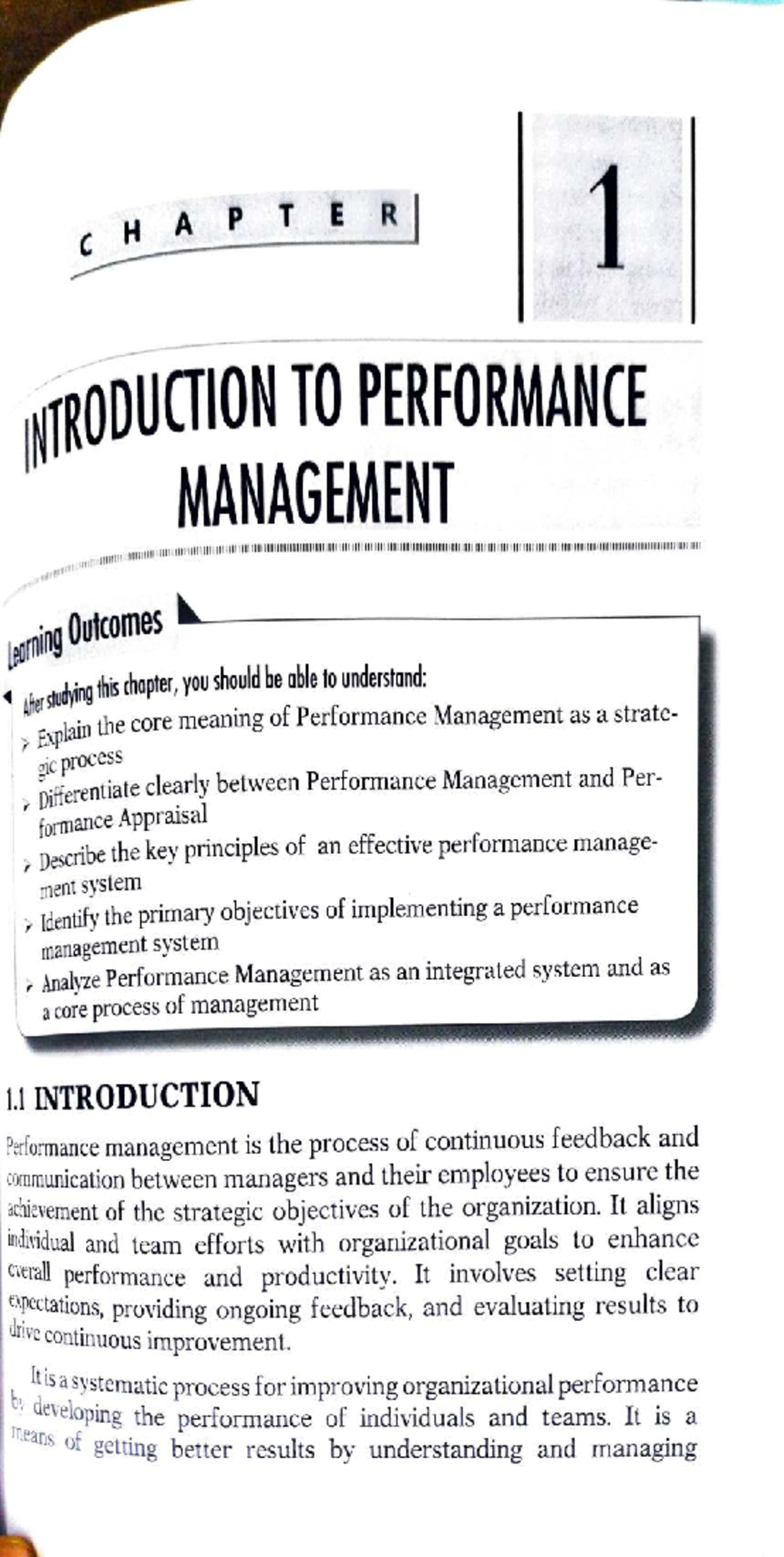 Unit 1: Introduction to Performance Management (PM) - Studocu