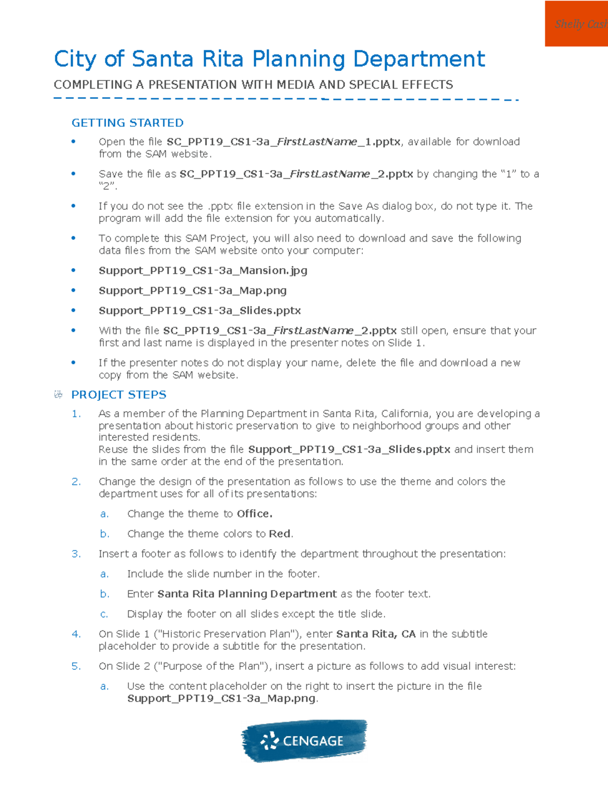 Instructions SC PPT19 CS1-3a - City of Santa Rita Planning Department ...