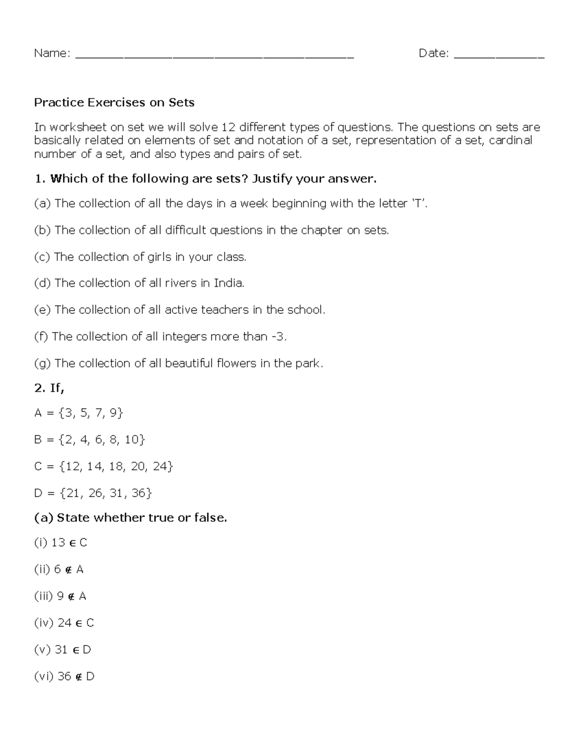 GEC 004 Classwork #1 - none - Name ...