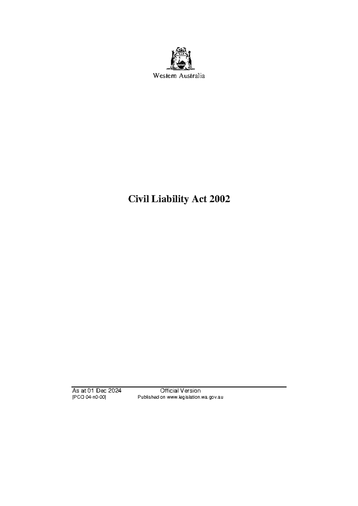 Civil Liability Act 2002: Part 1A Overview for Tutorial & Exam Use ...