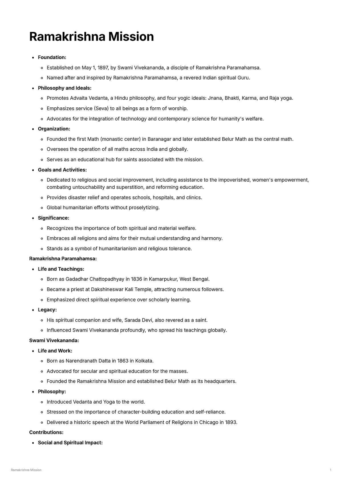 Ramakrishna Mission Overview: History, Philosophy, and Contributions ...