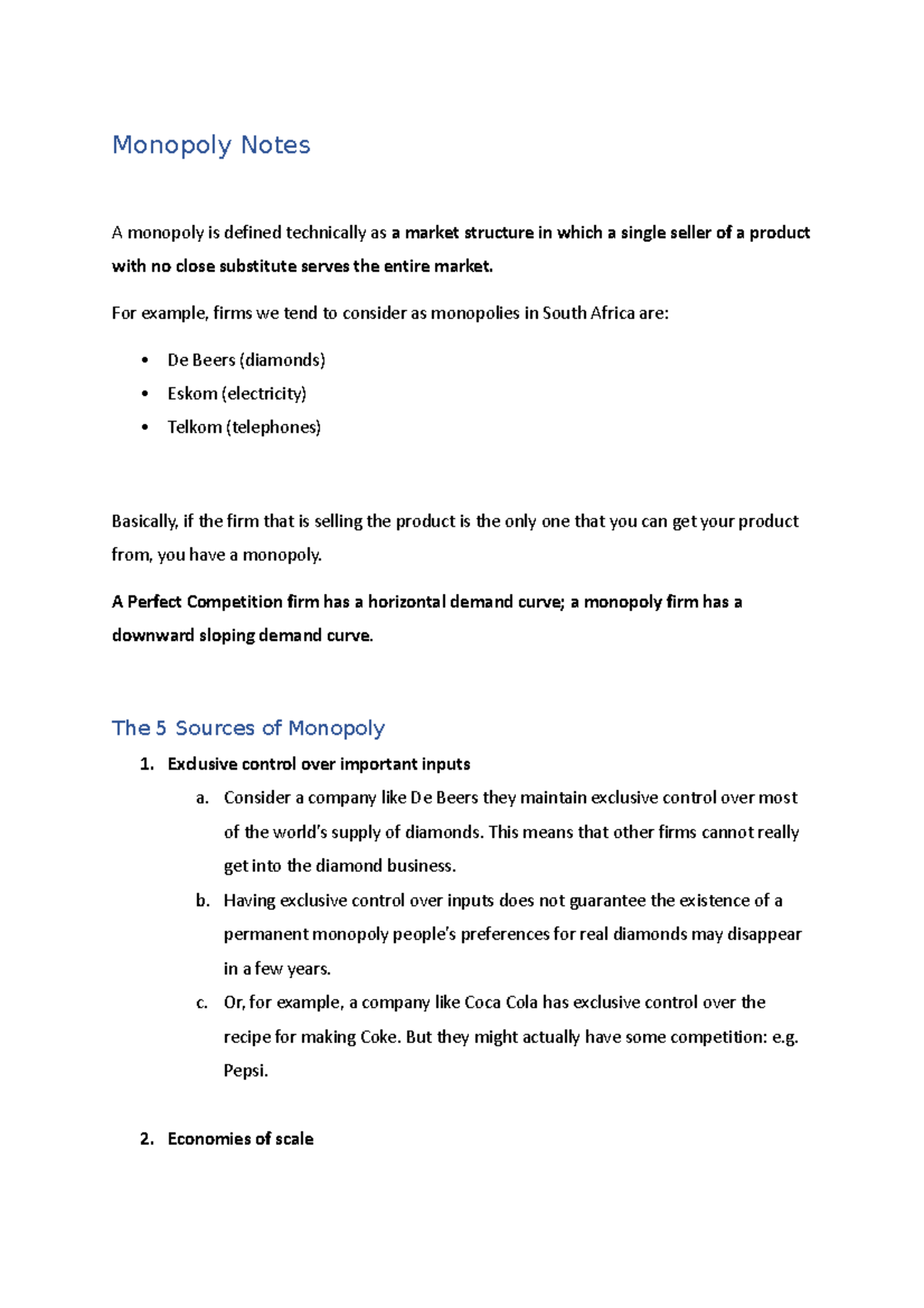 Monopoly Study Guide ECO2003: Key Concepts and Insights - Studocu
