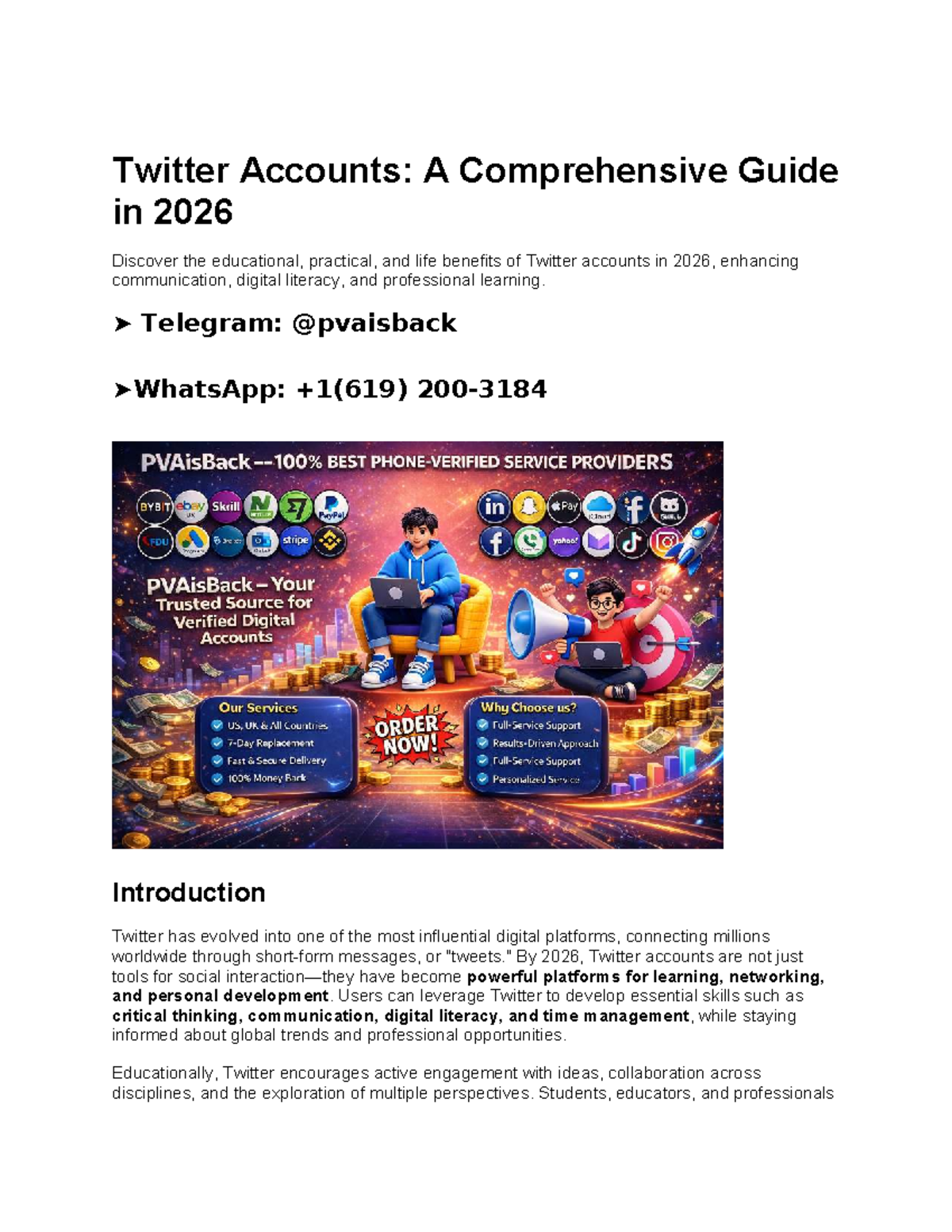 How to Buy Twitter Accounts: A Comprehensive Guide for 2026 - Studocu