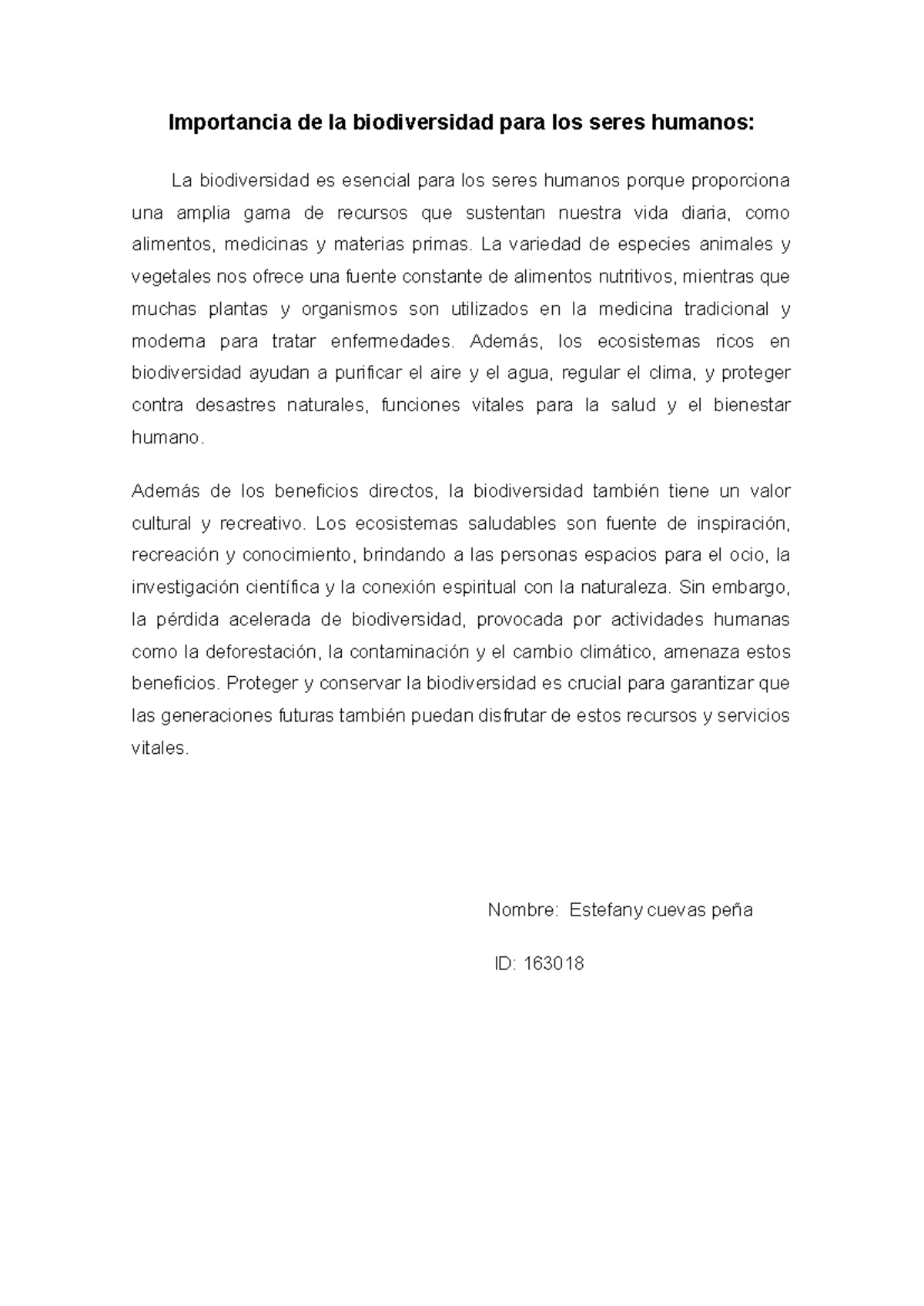 Cuevas peña estefany unidad 5. actividad 1 - Importancia de la ...