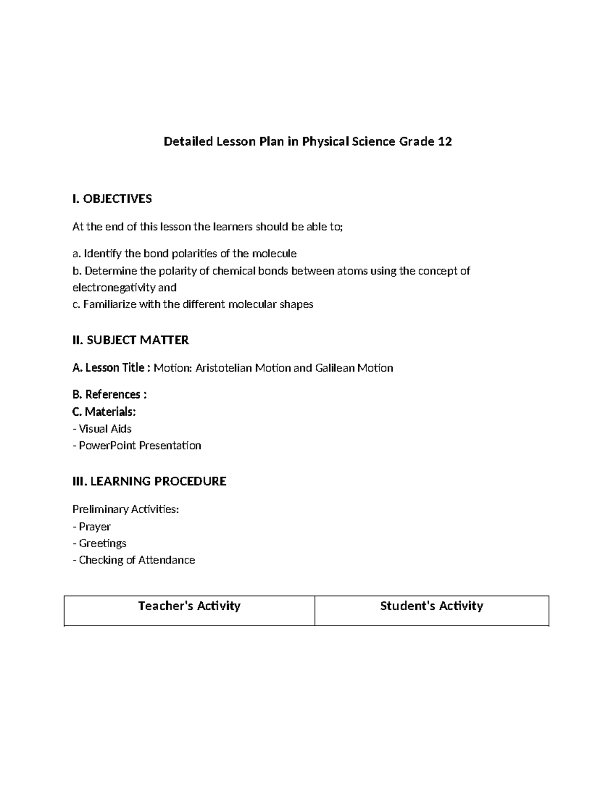 DLP FOR Final DEMO - Daily lesson plan for science - Detailed Lesson ...