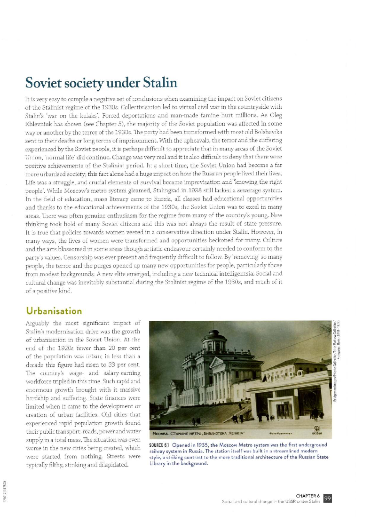 9780170417570 Social and Cultural Change in the USSR under Stalin - Studocu