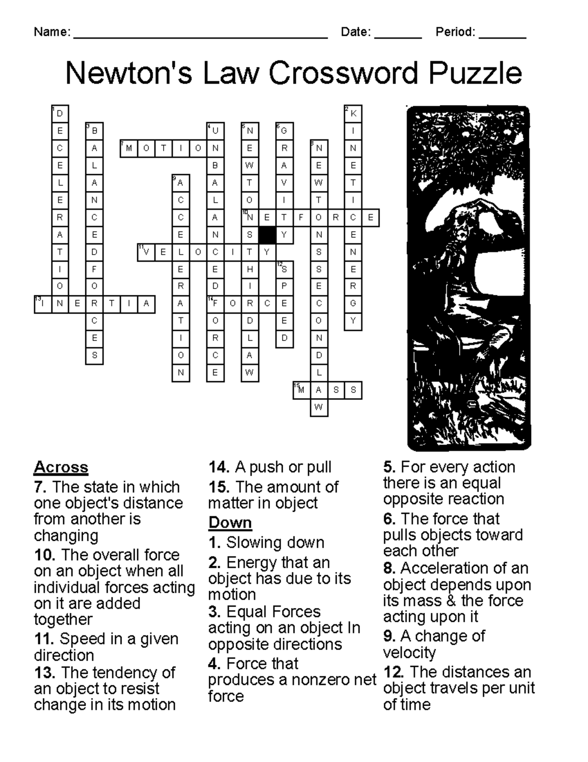Newtons Law Crossword Puzzle Answer Key (PHYS 101) - Studocu