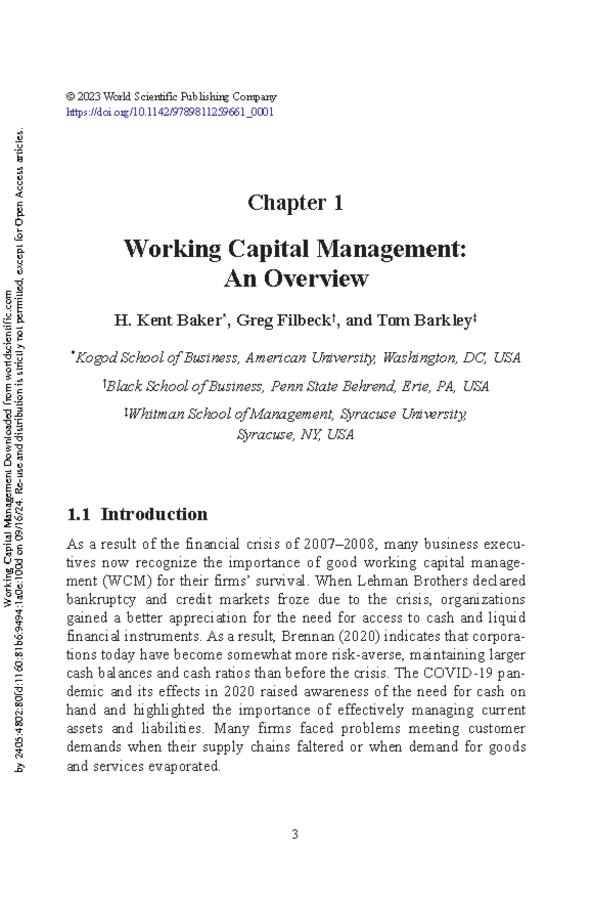 Baker et al. 2023 WCM: Concepts and Strategies Overview - Studocu