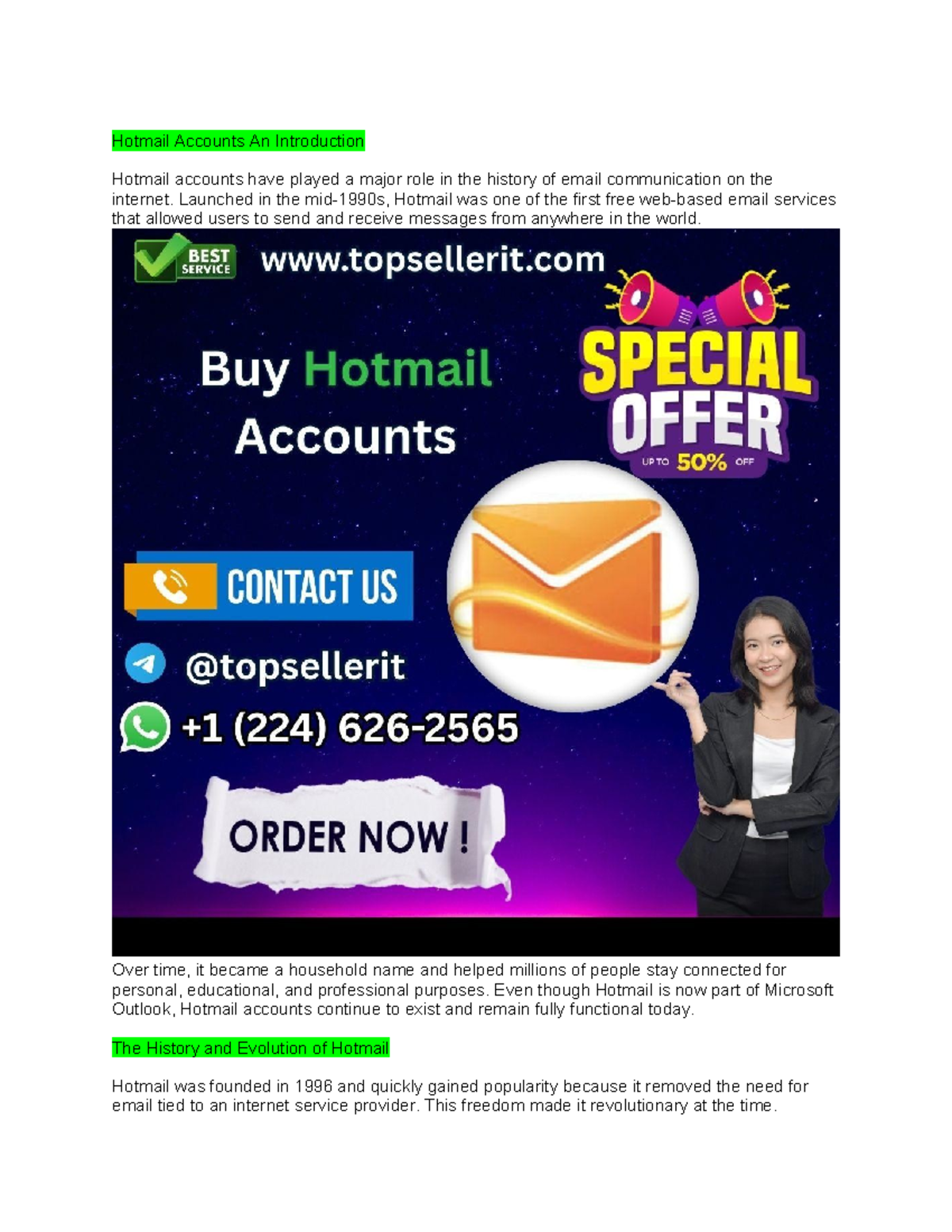 Hotmail Accounts: A Comprehensive Overview of Their Evolution and Use ...