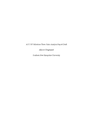 ACC 330 - Project One (Paper) - Module 5-1 Project One Allyson ...