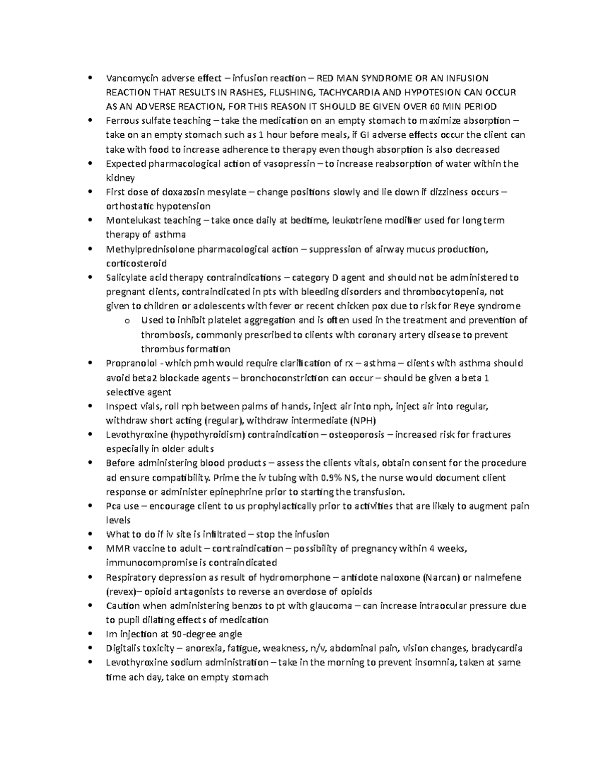 Pharmacology - Vancomycin adverse effect – infusion reaction – RED MAN ...
