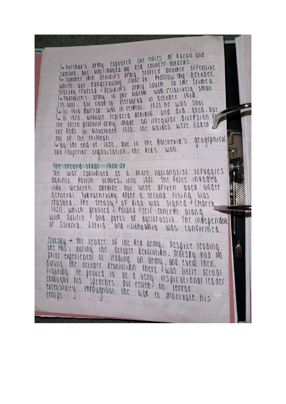 Russian Revolution Lesson Notes (Pre-Oct) and Key Events of 1920 - Studocu