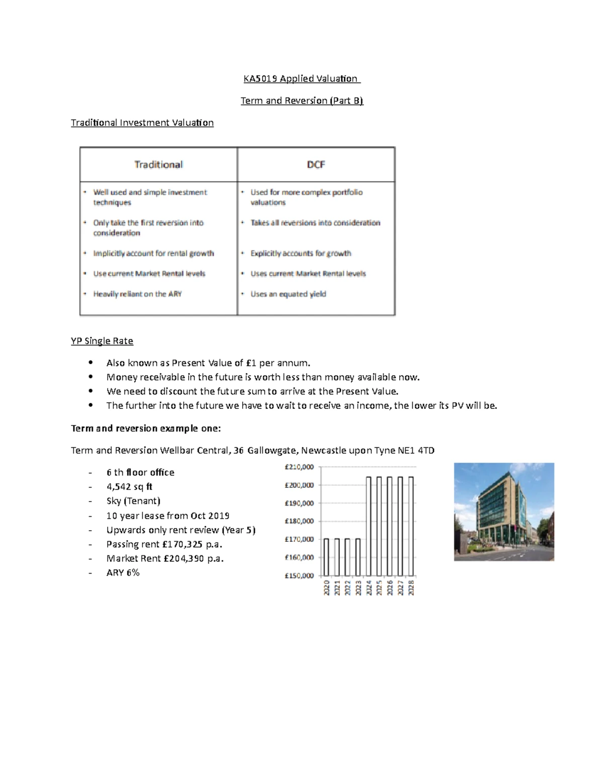 (Part A) - Traditional Investment Valuation Introduction to Term ...