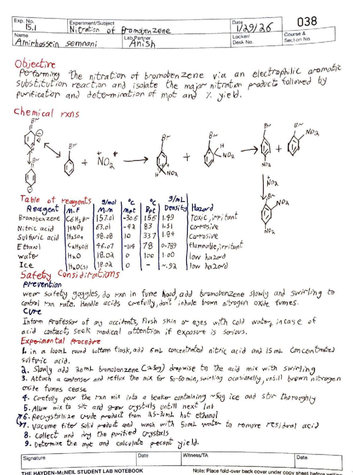 Lab Notebook 2: O-Chem 2 - Synthesis of Benzonic Acid via Electrophilic ...