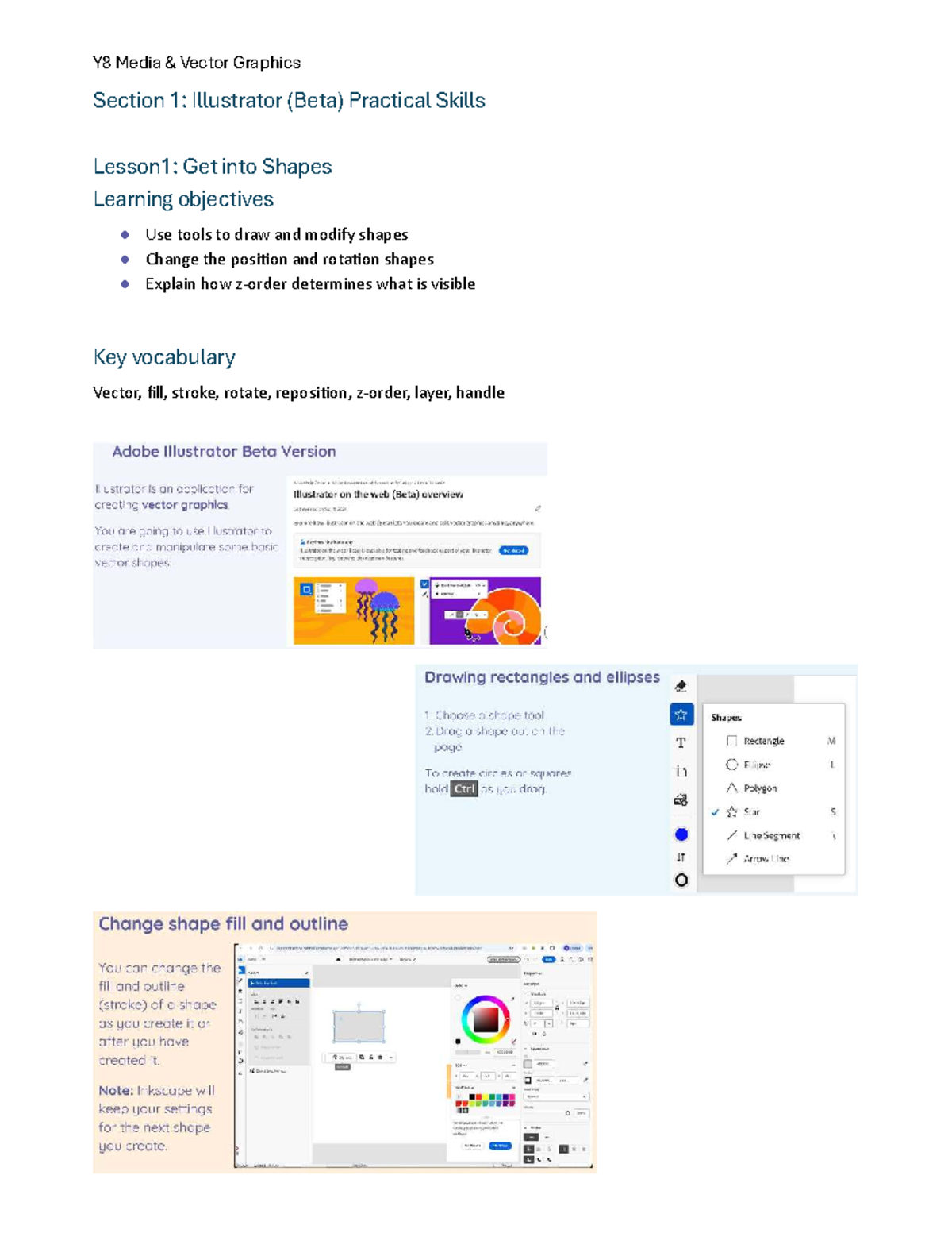 Y8 Media Vector Graphics: Illustrator Practical Skills & Theory - Studocu