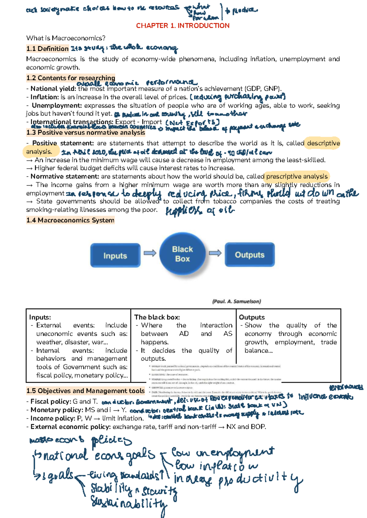 CHAPTER 1-6: Macroeconomics Lecture Notes (20VM5) - Studocu