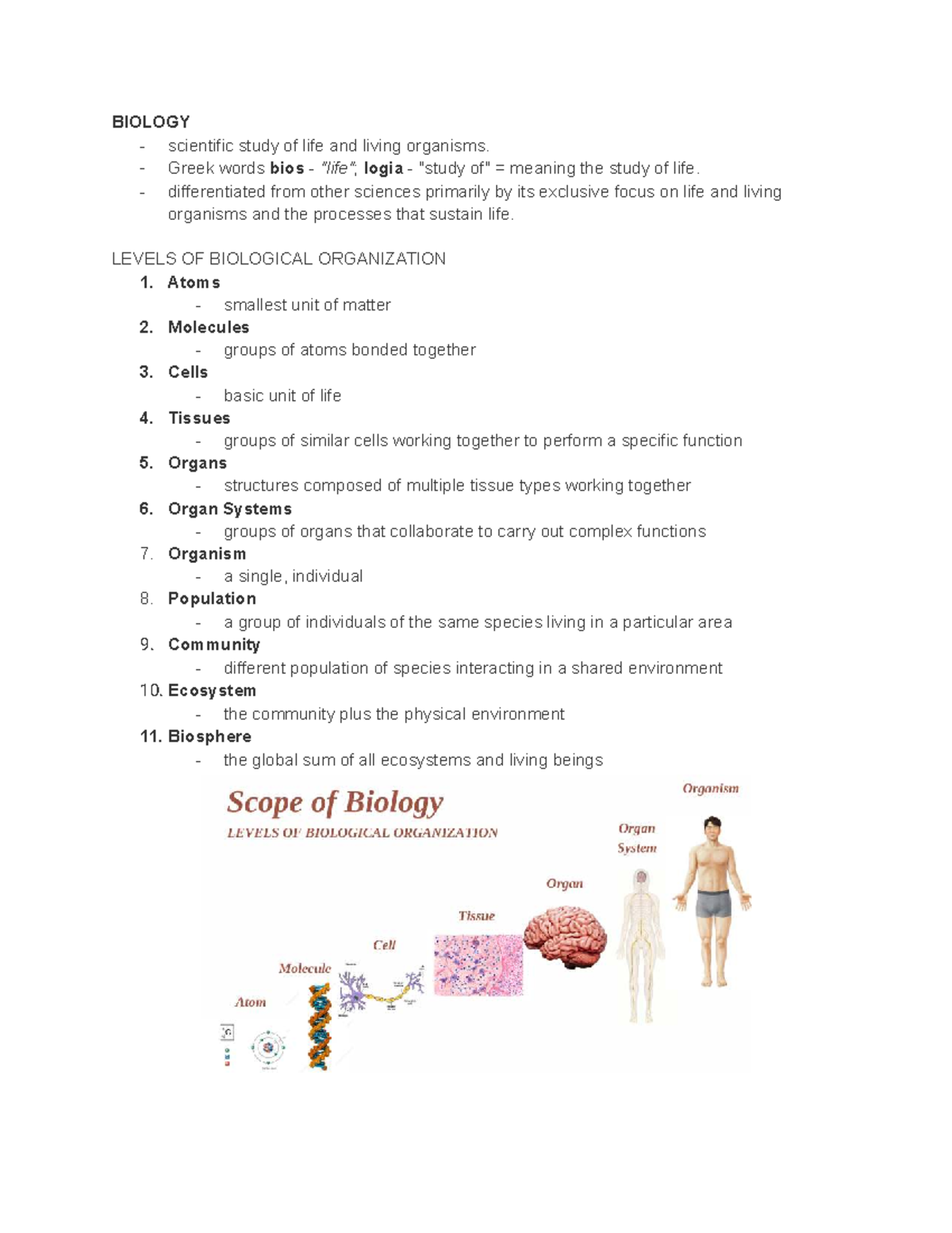 BIO-U1 - Understanding the Biological Foundations of Life and Behavior ...
