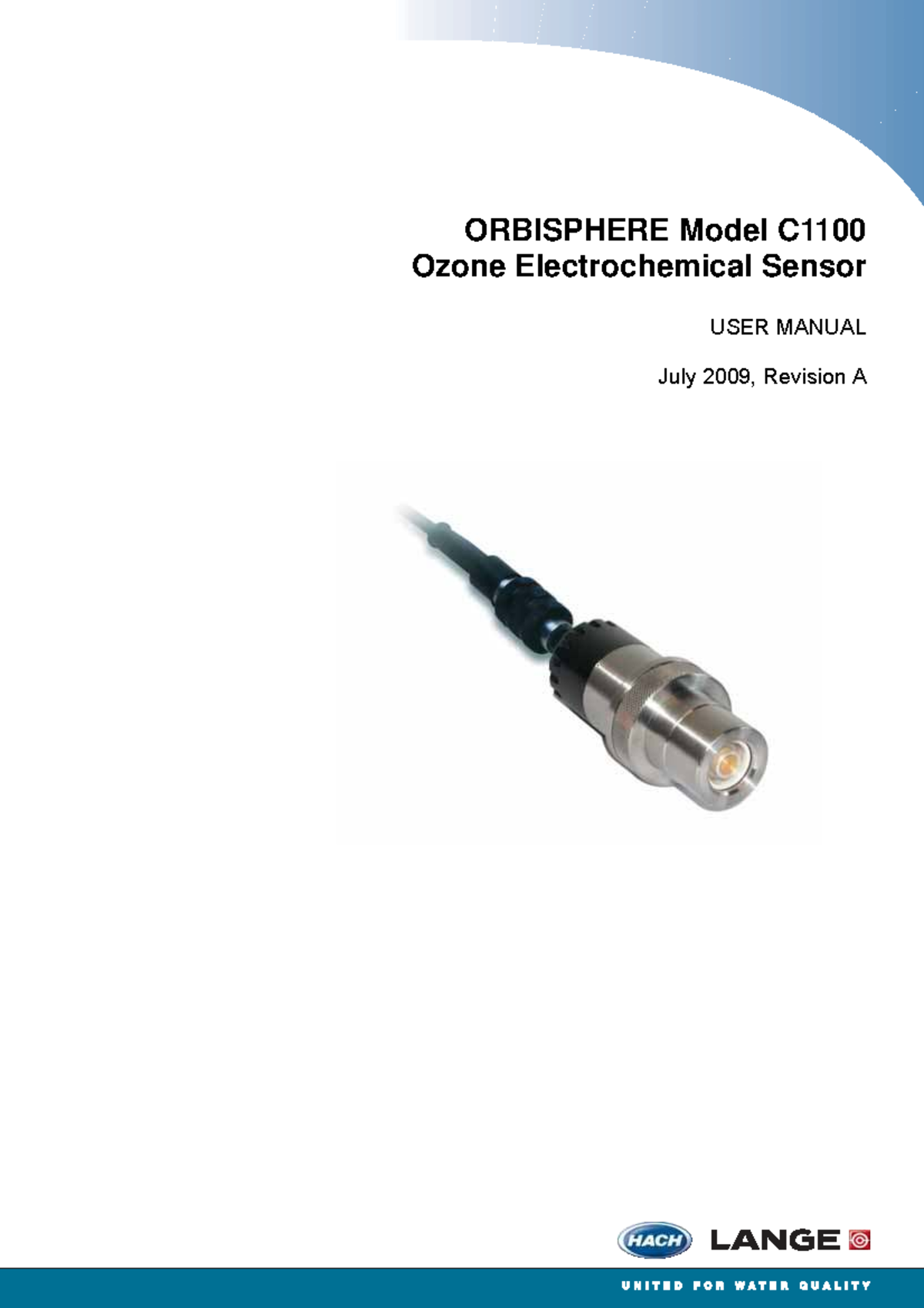 Orbisphere C1100 Ozone EC Sensor User Manual (Rev A, July 2009) - Studocu