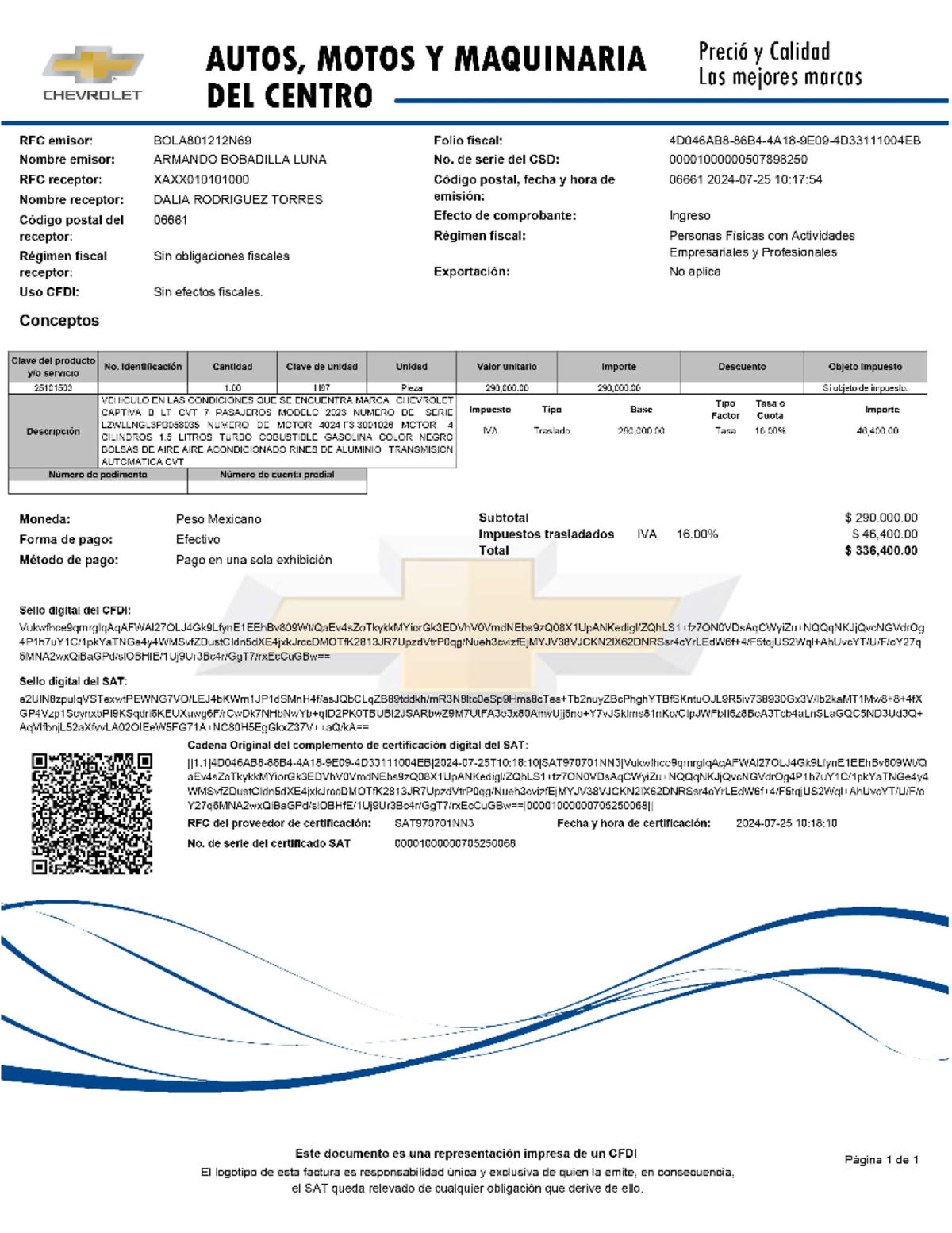 Refactura chevrolet - AUTOS, MOTOS Y MAQUINARIA Preció y Calidad Las mejores marcas CHEVROLET ...