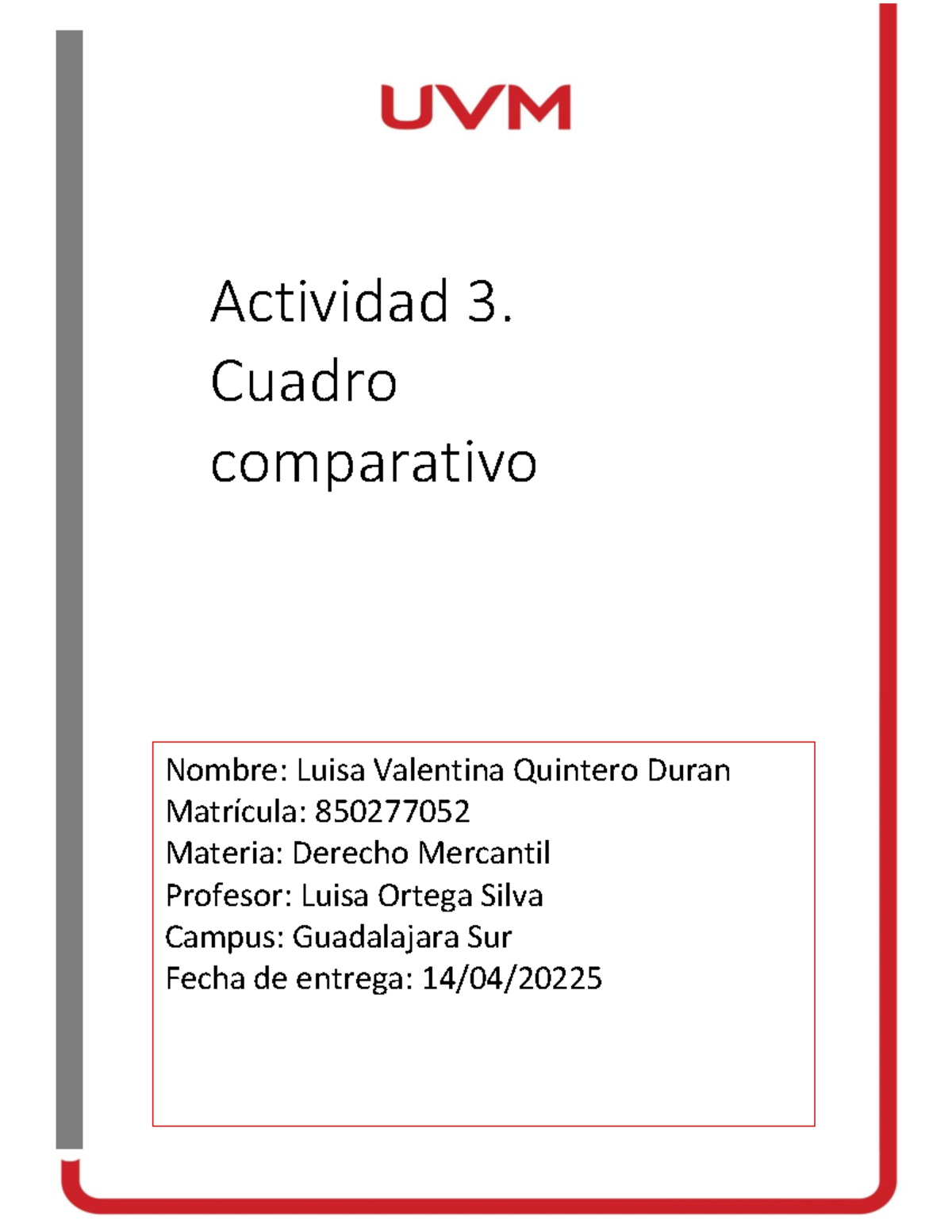 A3 LVQD - Comparativa entre Comerciante Persona Física y Moral - Studocu
