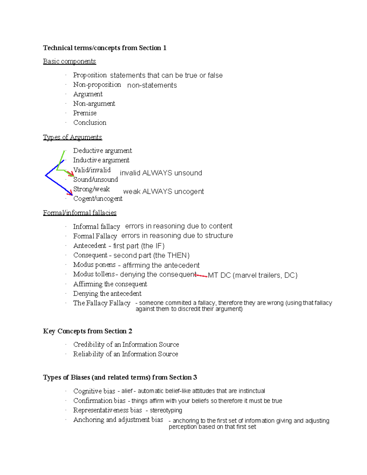 D265 Final Exam Cheat Sheet: Key Concepts & Arguments Overview - Studocu