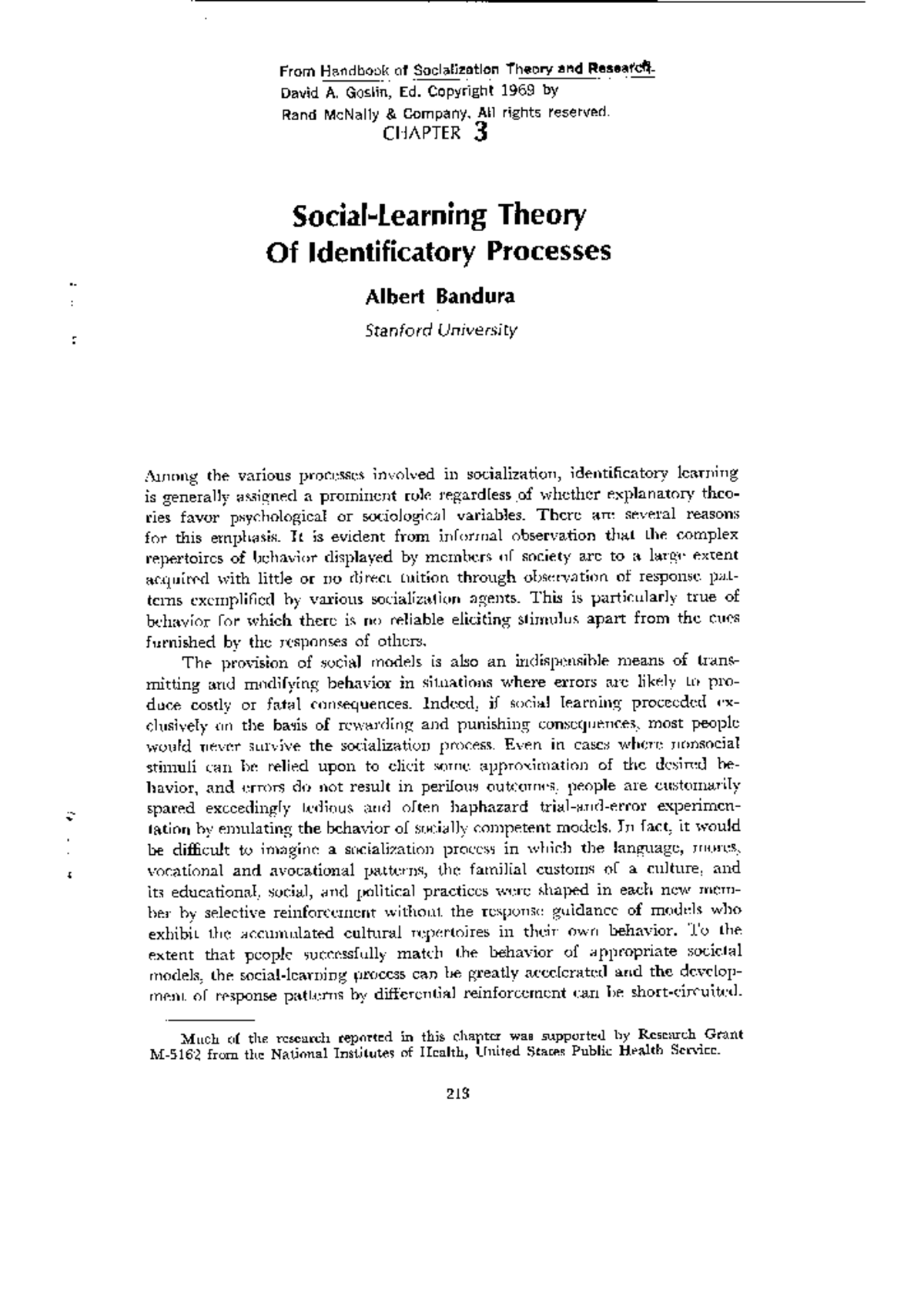 Banduras theory - ttieeng anh - From Handbook of Socialization Theory ...