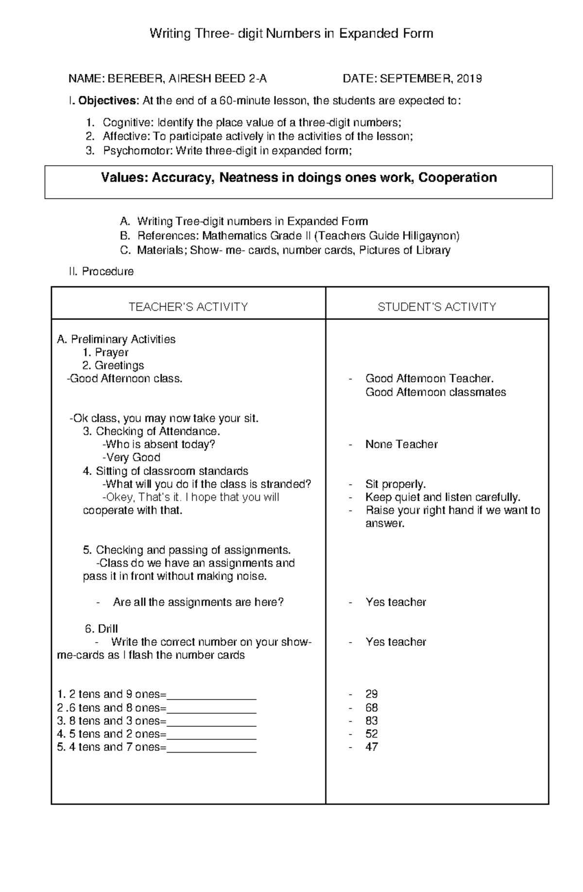 Grade 2 Math: Writing Numbers in Expanded Form (DLL Q2 W5) - Studocu