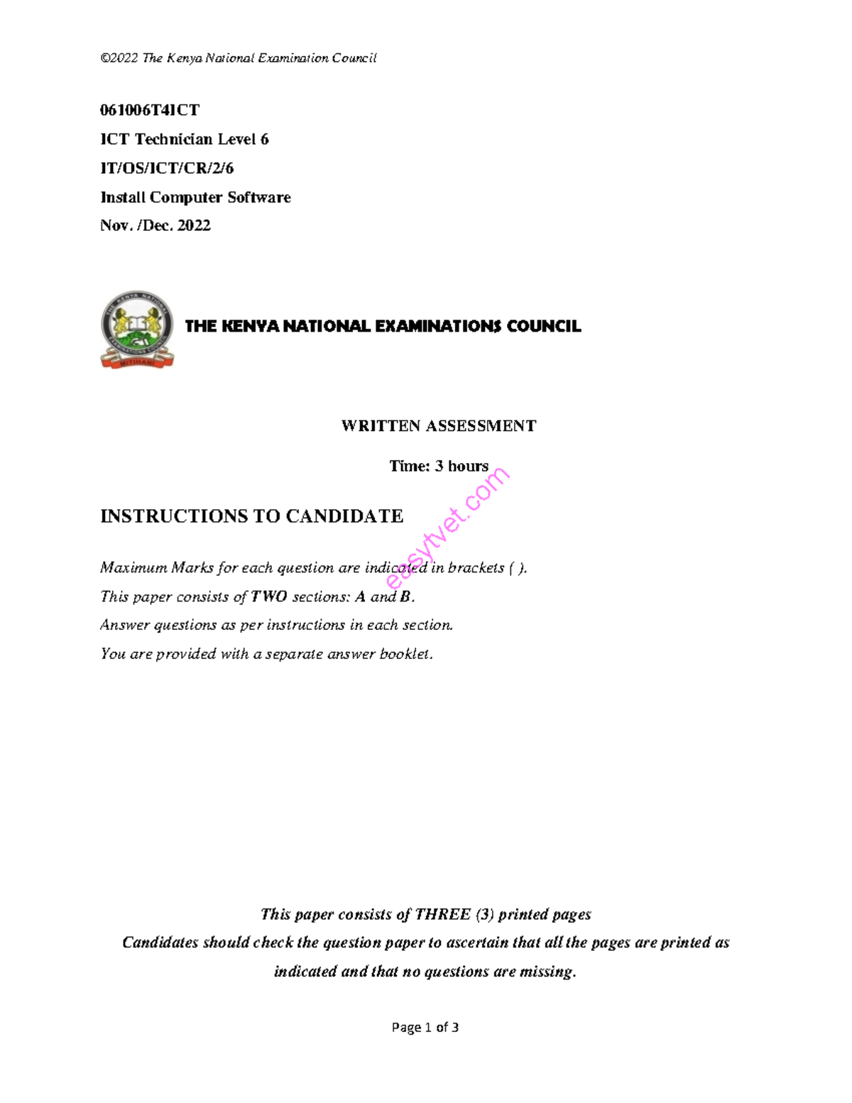 Install EXM 5 - ICT Technician Level 6 Software Installation Notes ...