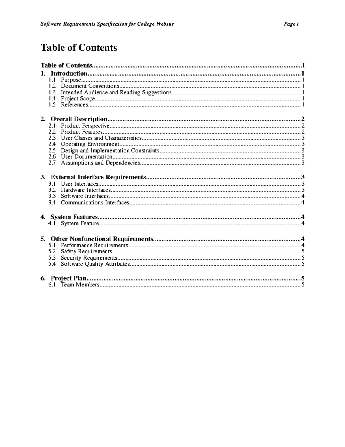 SRSExample - srs - Software Requirements Specification for College ...