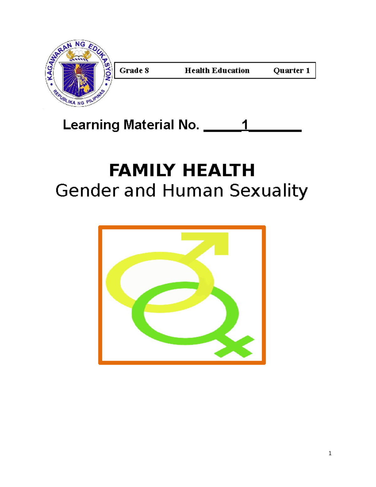 Grade 8-Q1-LM - Gender and Human Sexuality Module - Studocu