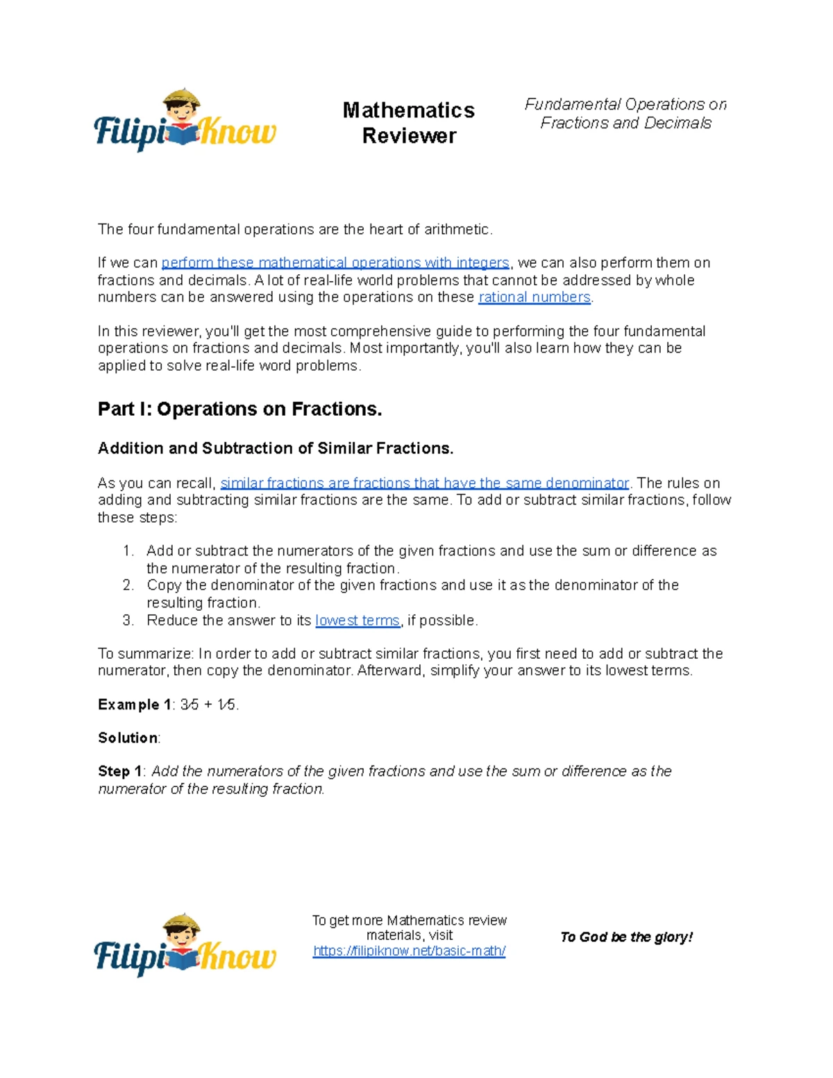 OPERATION MANAGEMENT-module-1 - MODULE 1 LESSON 1: INTRODUCTION TO ...