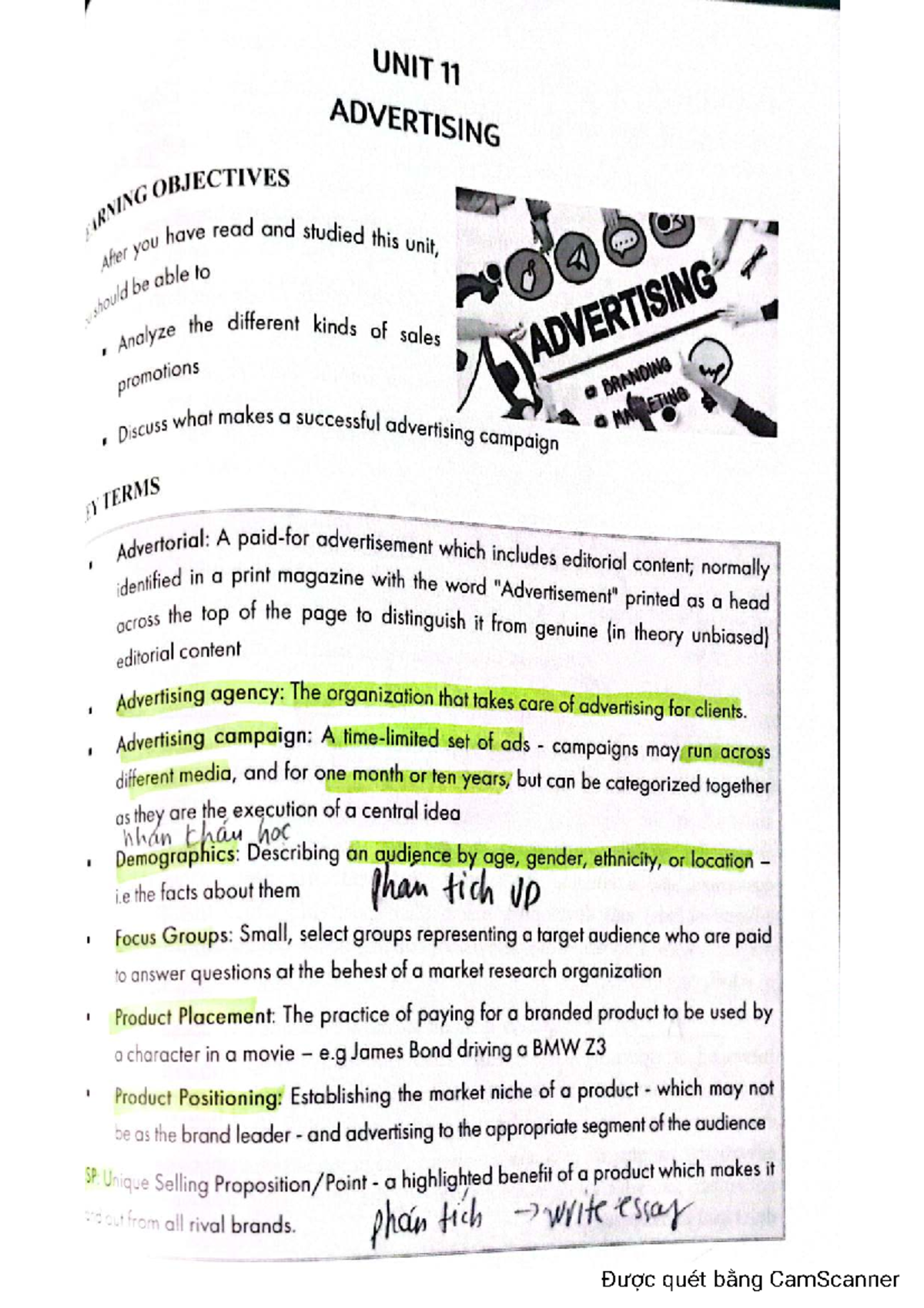 BUS 101 UNIT 11: Advertising Strategies and Campaign Analysis - Studocu