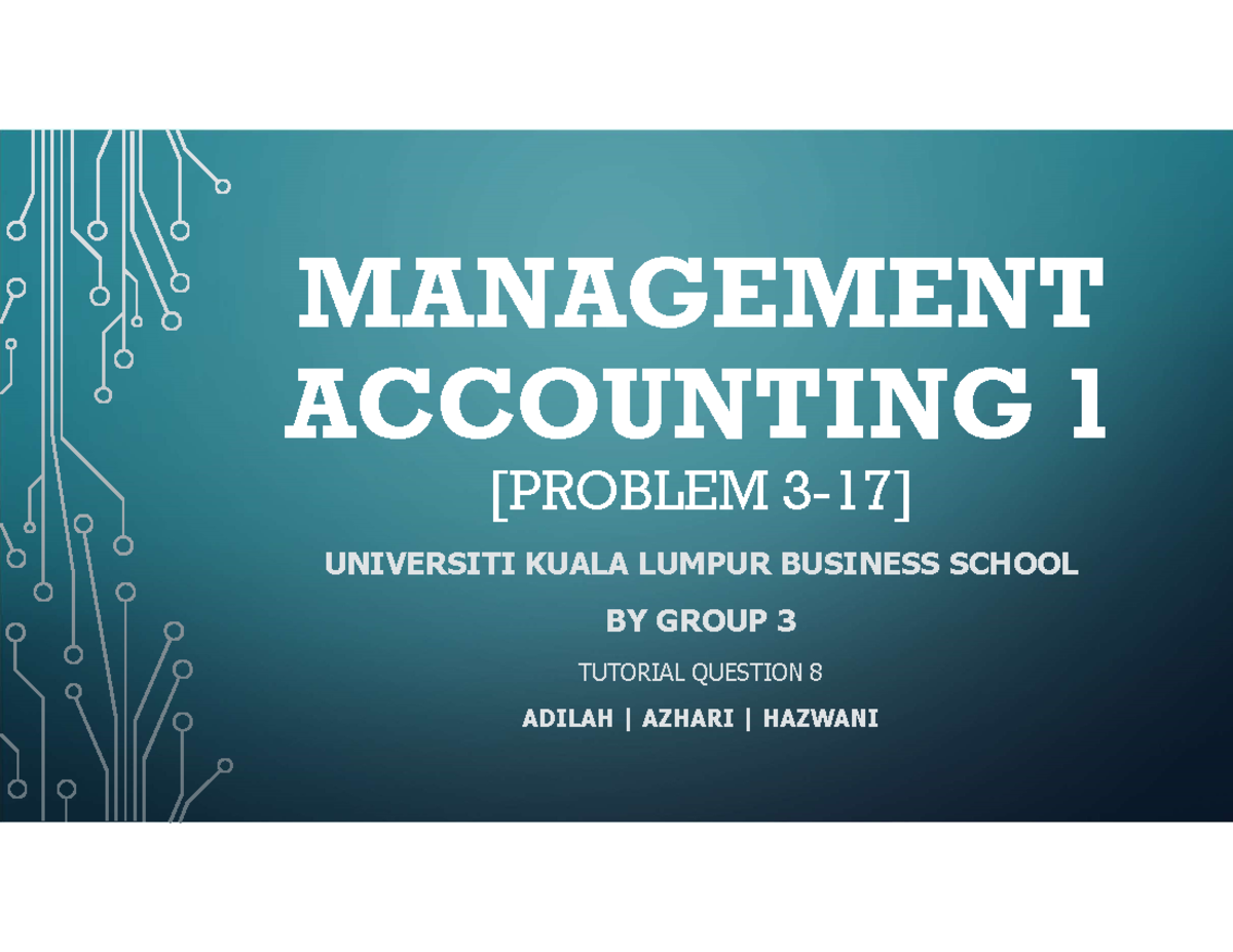 Problem 3-17: Studio Overhead & COGM Analysis in Managerial Accounting ...