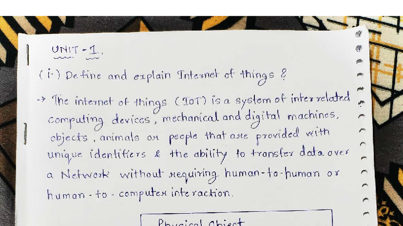 IOT 101: Key Concepts and Important Answers for All Units - Studocu